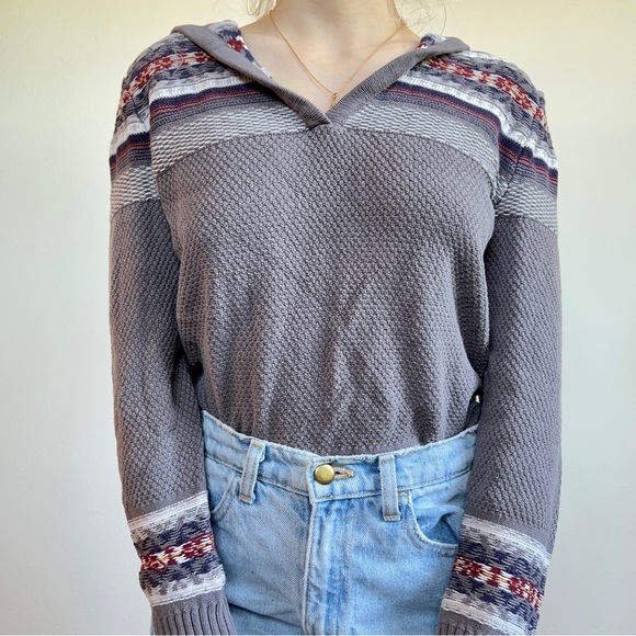 Natural Reflections | Tops | Grey Fair Isle Hooded Sweater | Poshmark